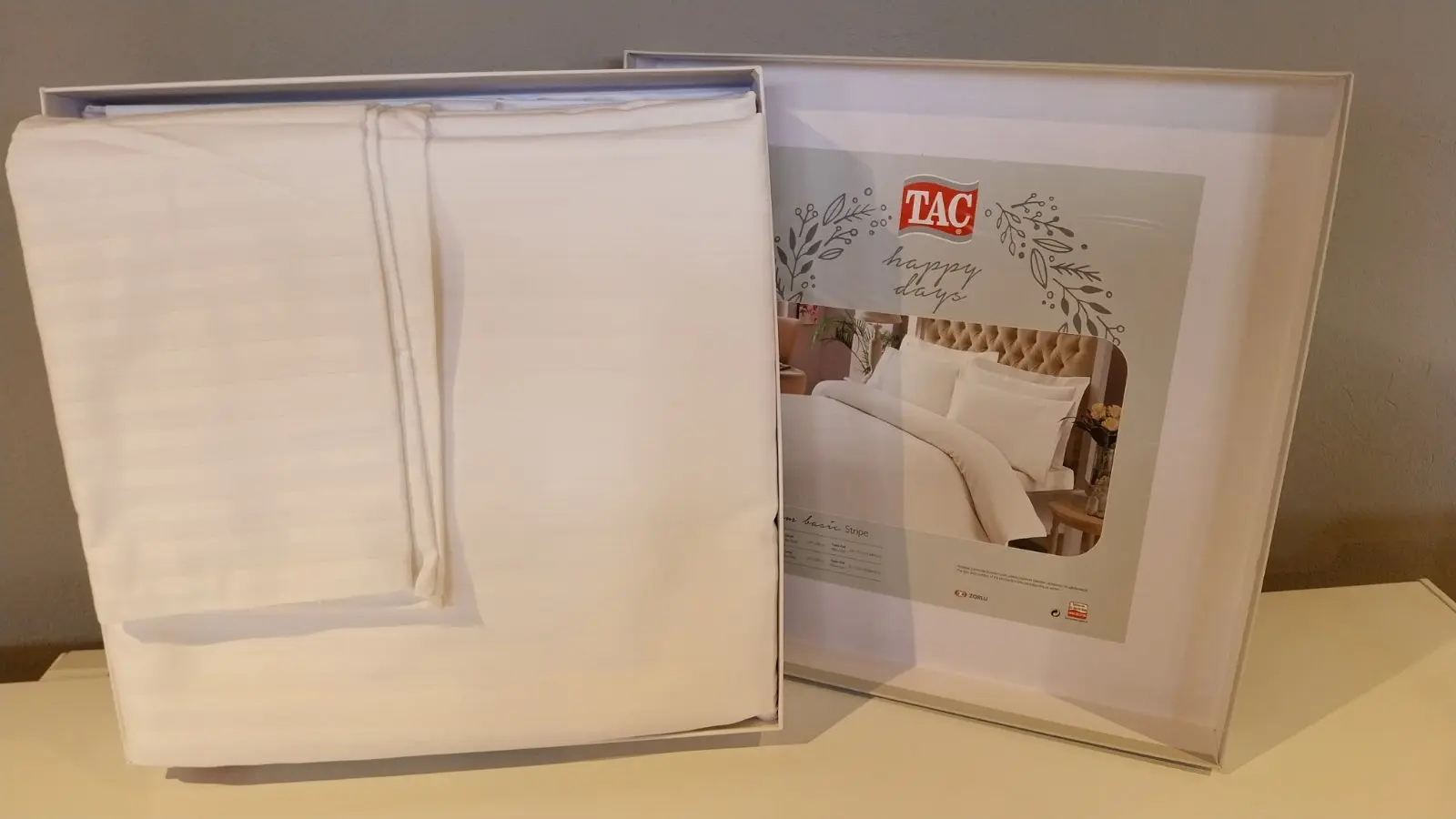 Tac Set posteljine Premium Basic, King size, 240x220cm, Beli