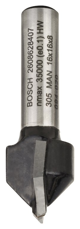 Bosch Glodalo za V-kanale 2608628407, 8 mm, D1 16 mm, L 16 mm, G 45 mm, 90°