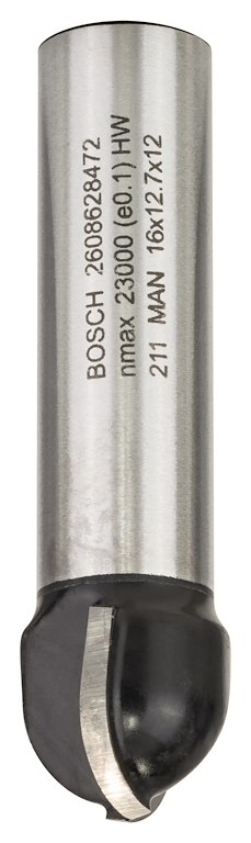 Bosch Glodalo za poluokrugle kanale, 12 mm, R1 8 mm, D 16 mm, L 12,7 mm, G 54 mm 2608628472