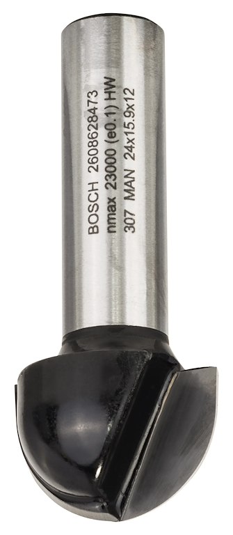 Bosch Glodalo za poluokrugle kanale, 12 mm, R1 12 mm, D 24 mm, L 15,9 mm, G 57 mm 2608628473