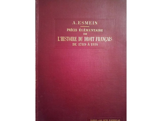 L`histoire du droit francais, istorija prava, Francuska