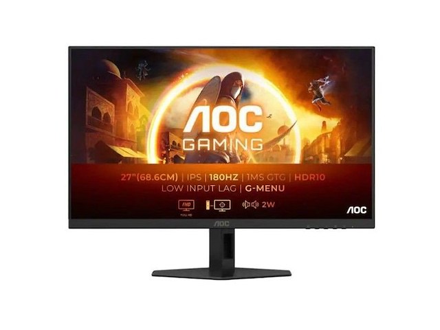 AOC 27G4XE 27`/IPS/1920x1080/180Hz/1ms GtG/HDMIx2,DP/Gsync/VESA CRNI Monitor