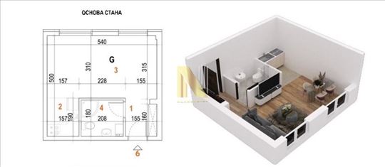 Nova garsonjera na Telepu (cena Sa Pdv-om)