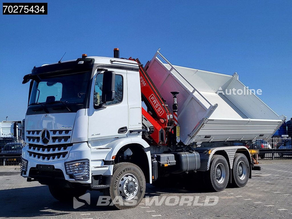 Novi Mercedes-Benz Arocs 3348 6X6 NEW Fassi F255A.2.24 Kran Crane 3-way tipper Navi kiper