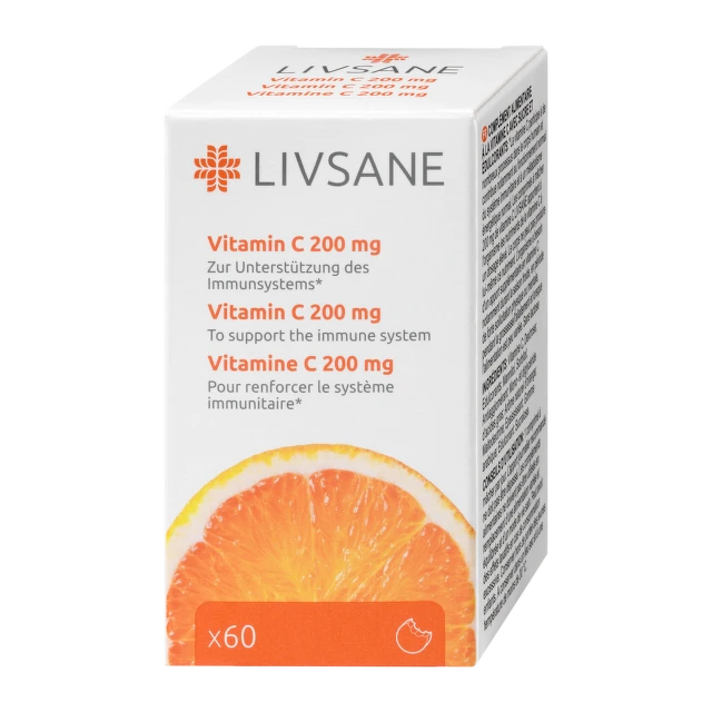 LIVSANE Vitamin C 200 mg tablete za žvakanje