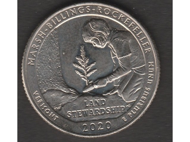 ¼ Dollar `Washington Quarter` (Marsh-Billings-Rockefell