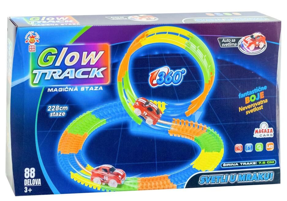 Magaza Svetleća auto staza 228 cm sa autićem Glow Track