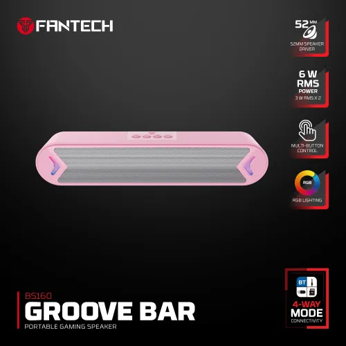 Bluetooth zvucnik Fantech BS160 GROOVE BAR pink