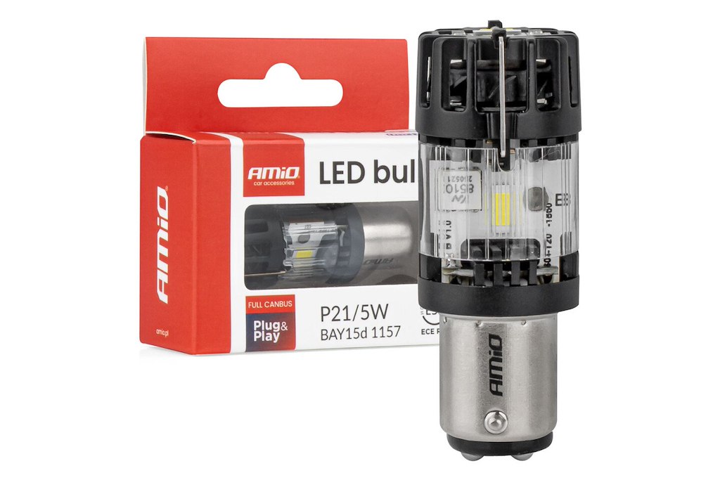LumiTec BAY15D P21/5W LED sijalica 12V FULL CANBUS bela AMIO-04689 Proizvod nedelje