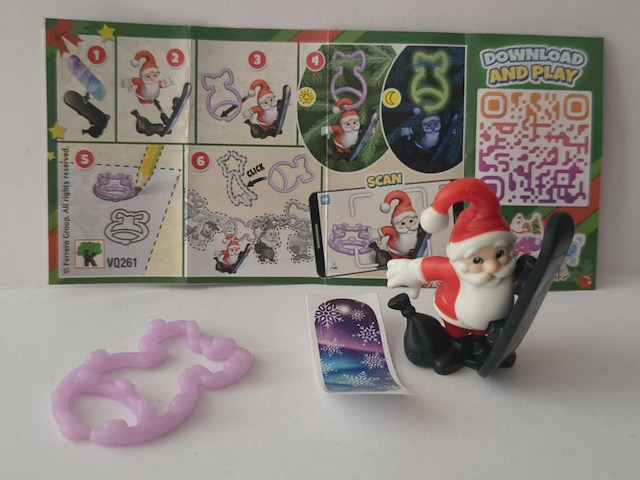 Christmas (2024) vq261 Santa Claus mit Snowboard