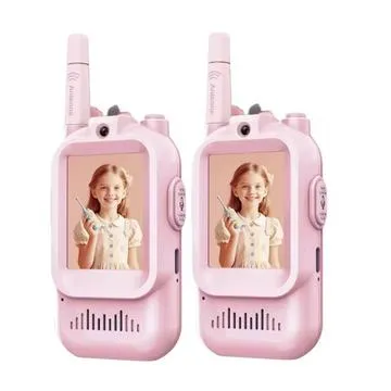 JK200 KIDS VIDEO WALKIE-TALKIE WITH CAMERA - 2 PCS. - PINK