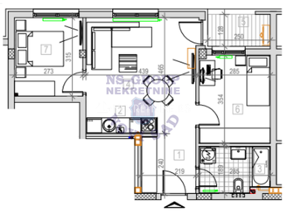 Odličan dvoiposoban stan na Podbara!