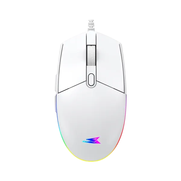 Miš Baracuda CRAB 3600DPI/6D/Optički/RGB/Bela