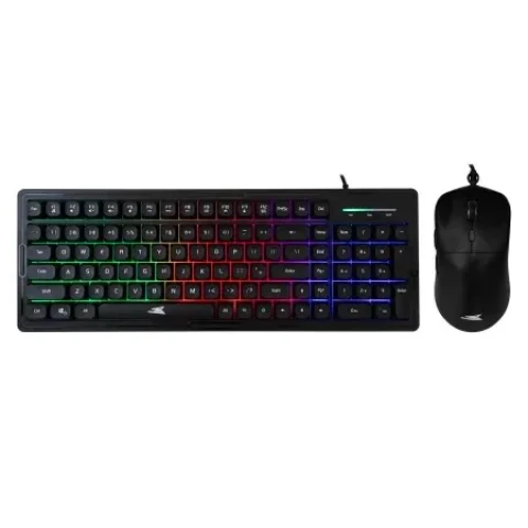 Tastatatura + miš Baracuda ORCA Full Layout/Membranska/RGB/US + 7200DPI/Optički/Crna