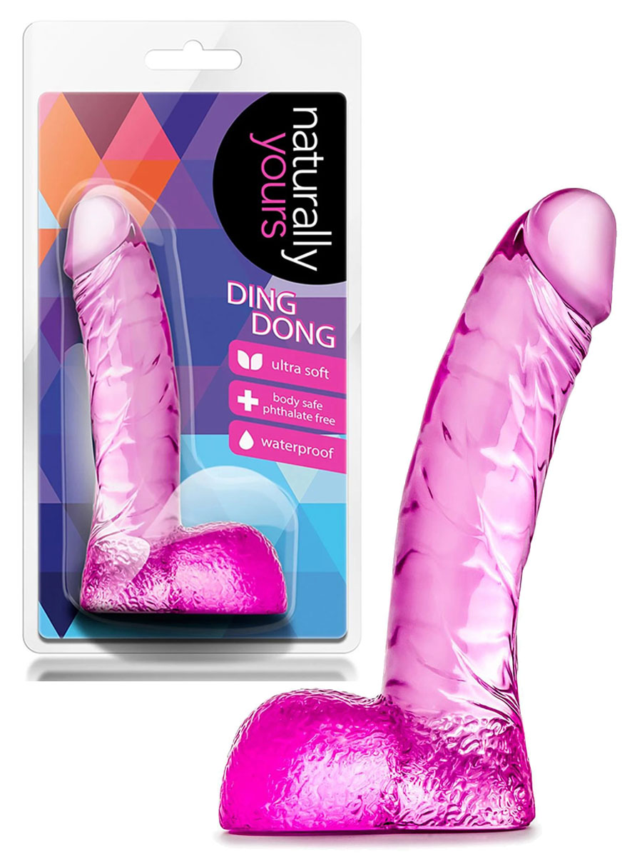Naturally Yours roze silikonski dildo sa testisima