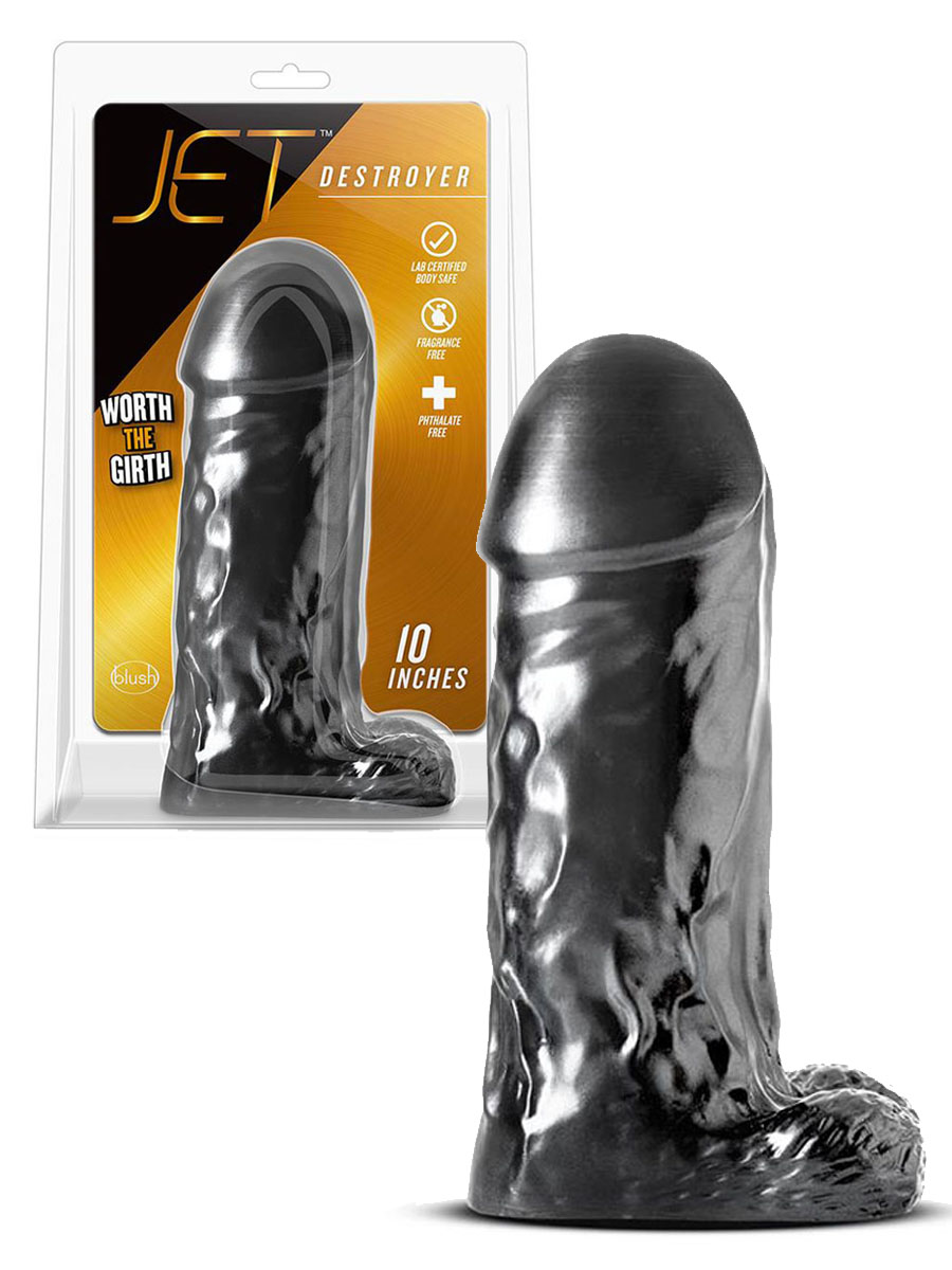 Destroyer Carbon Metallic Black dildo