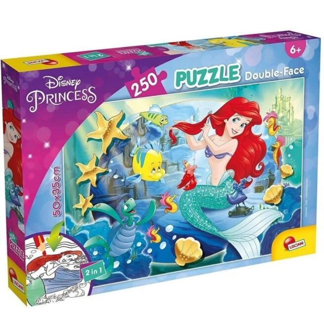 Lisciani Puzzle mala sirena 250 delova 2u1 složi i oboji