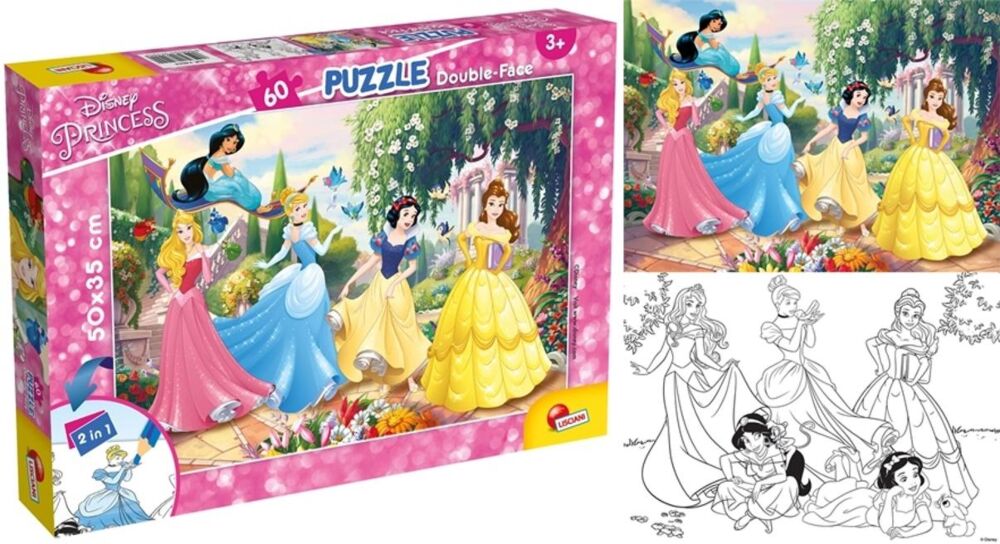 Lisciani Puzzle Princess 2u1 složi I oboji - 60 delova
