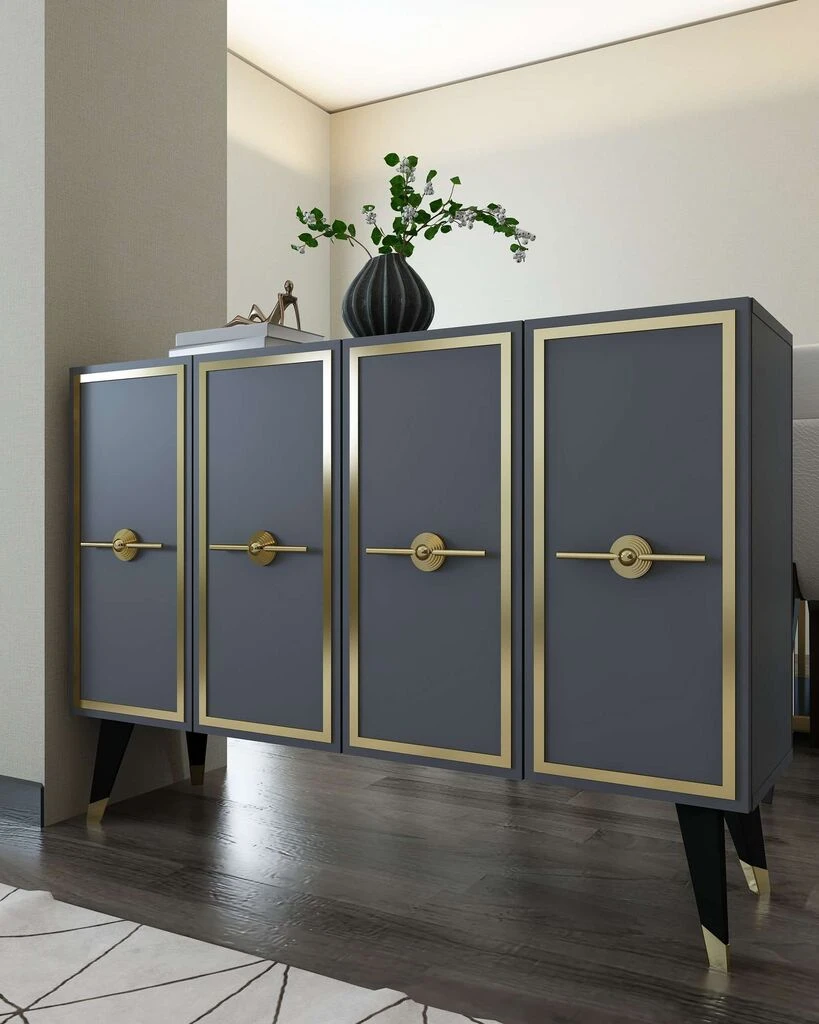 Hanah Home Konzola 8174KM-32, 120x80x29.6 cm, Antracit