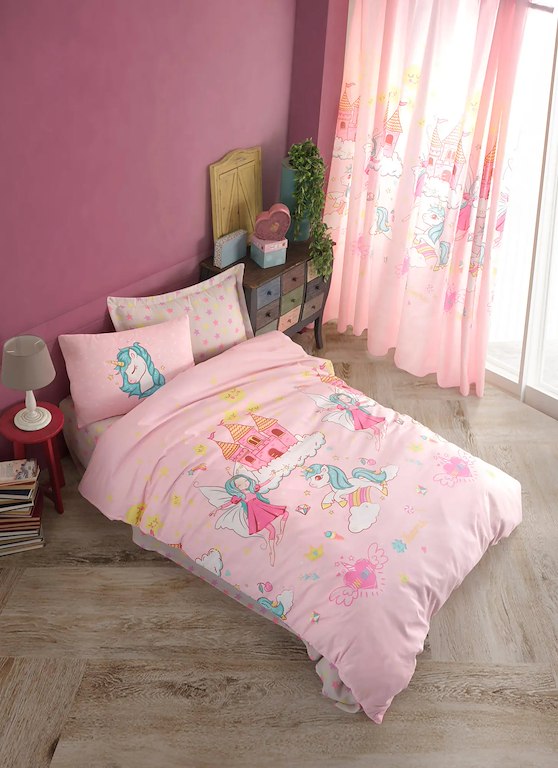 L'essentiel Maison Komplet posteljine Unicorn Dreams, 160x220cm, Roze