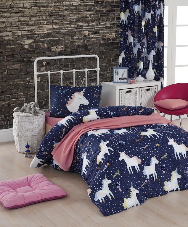 L'essentiel Maison Komplet posteljine Magic Unicorn, 160x220cm, Teget