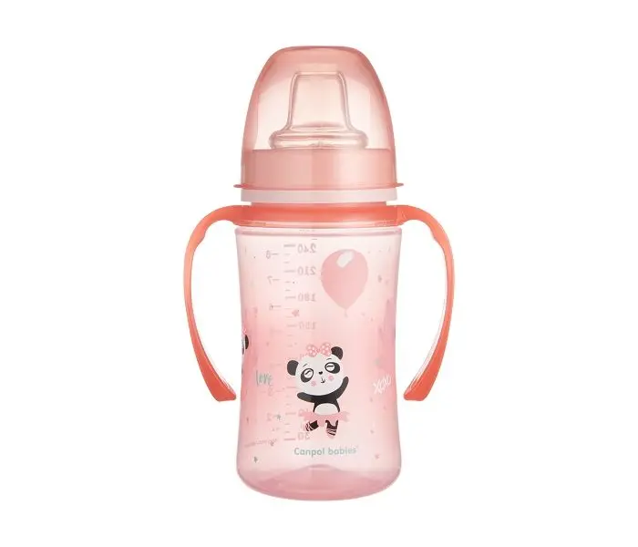 Canpol Babies Flašica za bebe 35/208 EEasy Start Colorful Animals 240ml roze