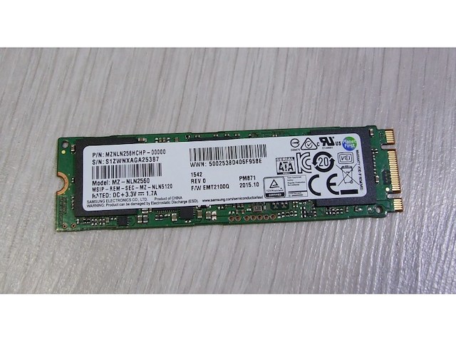 Samsung 256GB M.2 2280 SSD