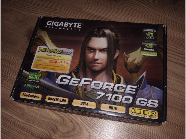 NVidia GeForce 7100GS 64mb DDR 2 retro grafika