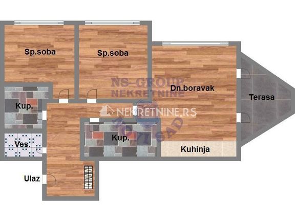 Trosoban 67m2 Bulevar Patrijarha Pavla