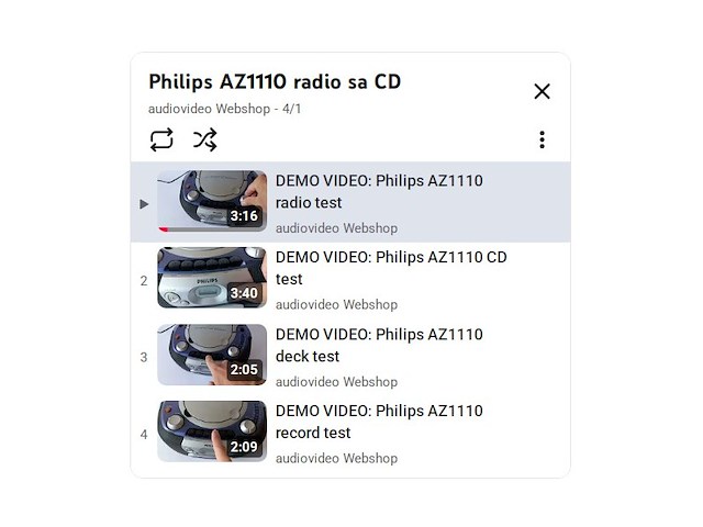 ⚠️ DEMO VIDEO: Radio sa CD, deck Philips AZ1110