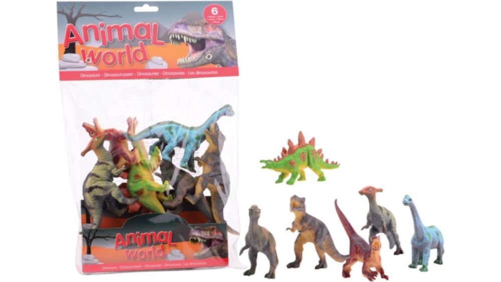 ANIMAL WORLD ŽIVOTINJE DINOSAURUSI U KESI 6PCS