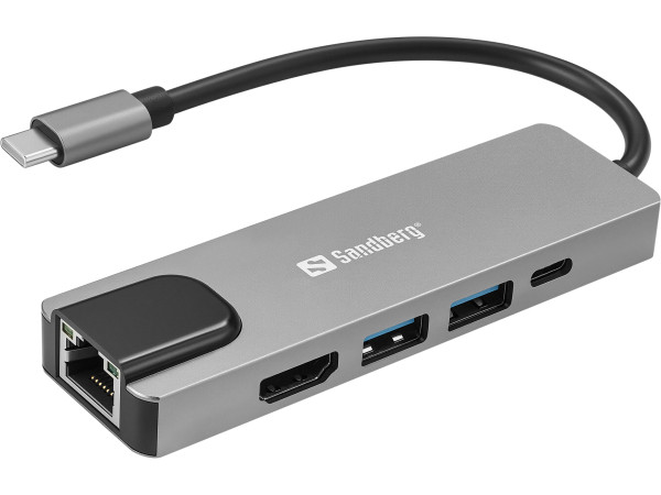 Sandberg USB adapter 336-99 100W USB-C 5 u 1