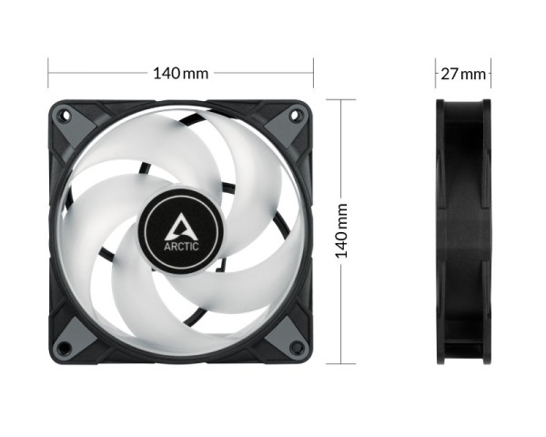 ARCTIC P14 PWM PST A-RGB 140mm ventilator crni (ACFAN00239A)