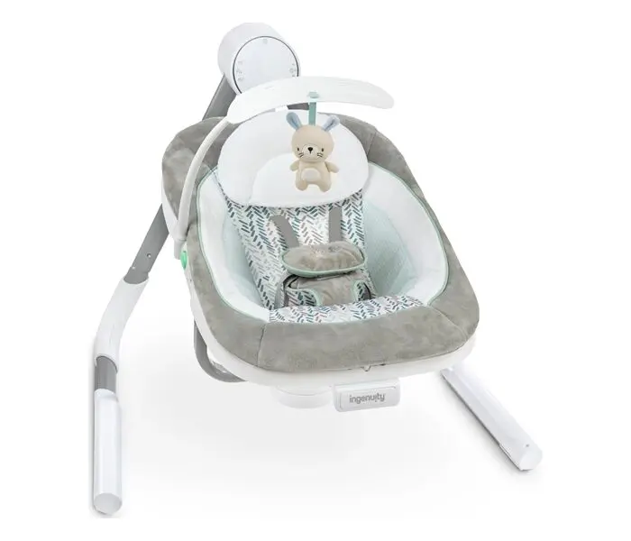 Ingenuity Ljuljaška za bebe Cozy Spot Swing ‘N Go 0-9m, Siva