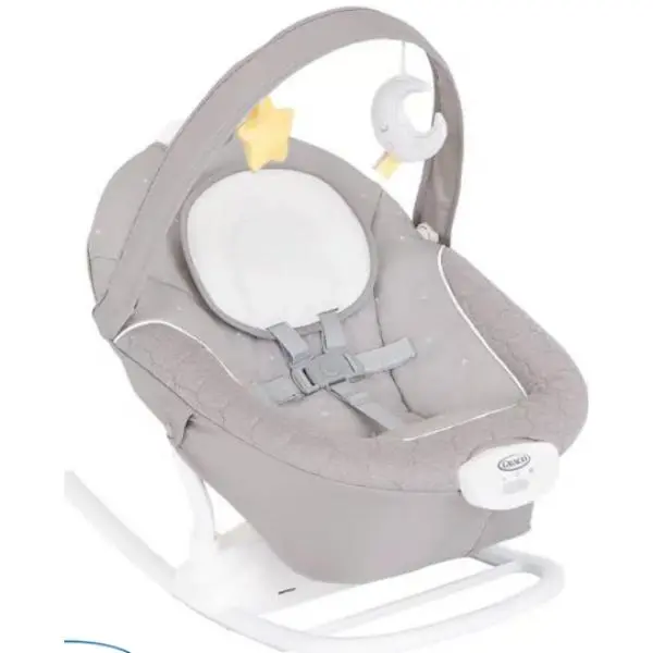 Graco Ljuljaška za bebe Softsway Rocker Starlight, Siva