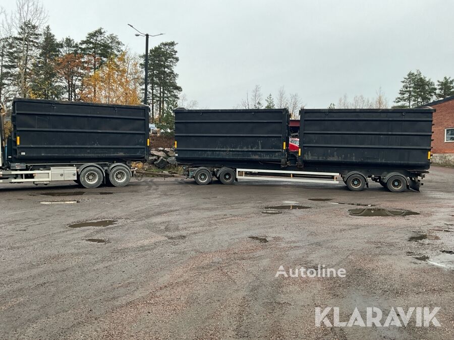 Prodaje se Kilafors Lastväxlarsläp Kilafors med 3st 38m3 containrar prikolicu kiper na aukciji