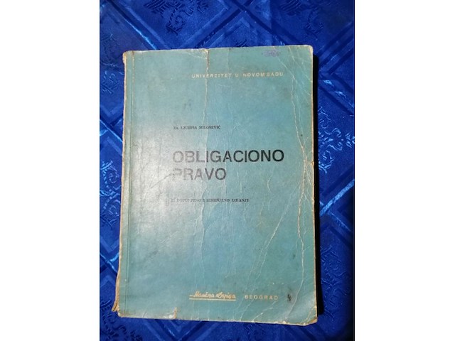 OBLIGACIONO PRAVO -Dr Ljubiša Milošević