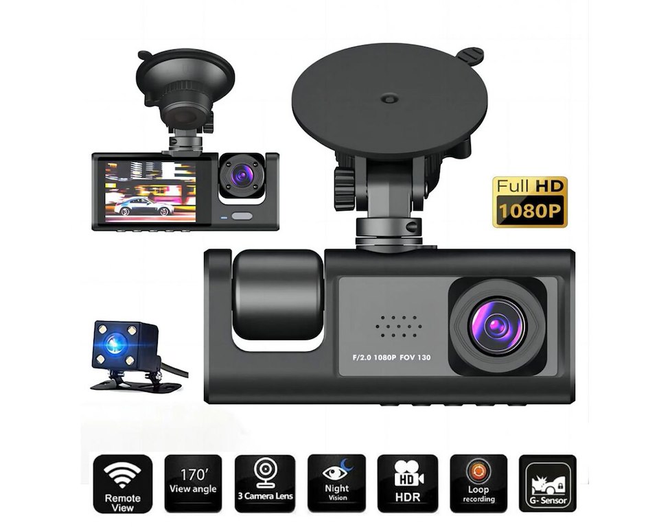 Kamera za Auto DashCam S1 JWD 1080P crna