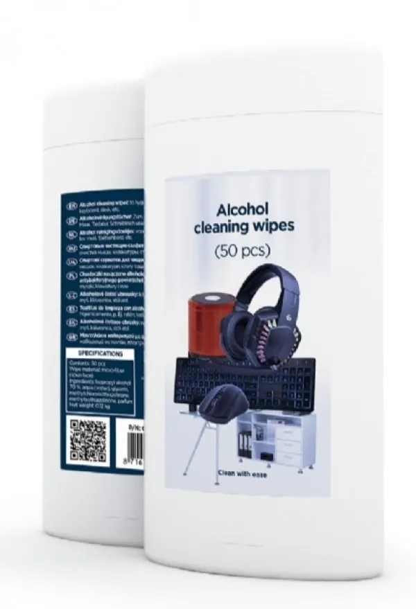 CK-AWW50-01 Gembird Alcohol maramice za ciscenje, microfiber 50 kom