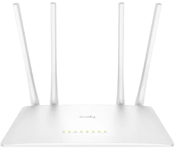 Cudy WR1200 AC1200 Dual Band 2.4+5Ghz Wi-Fi Ruter 1W/4LAN 10/100Mbps, 4x5dBi GUEST/WPS/DDNS