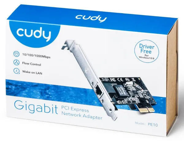 Cudy PE10 GIGABIT ETHERNET PCI-Express CARD 10/100/1000 (alt. NIC-GX1)