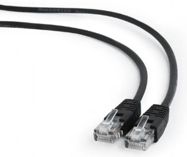 PP12-1M/BK Gembird mrezni kabl, CAT5e UTP Patch cord1m, black