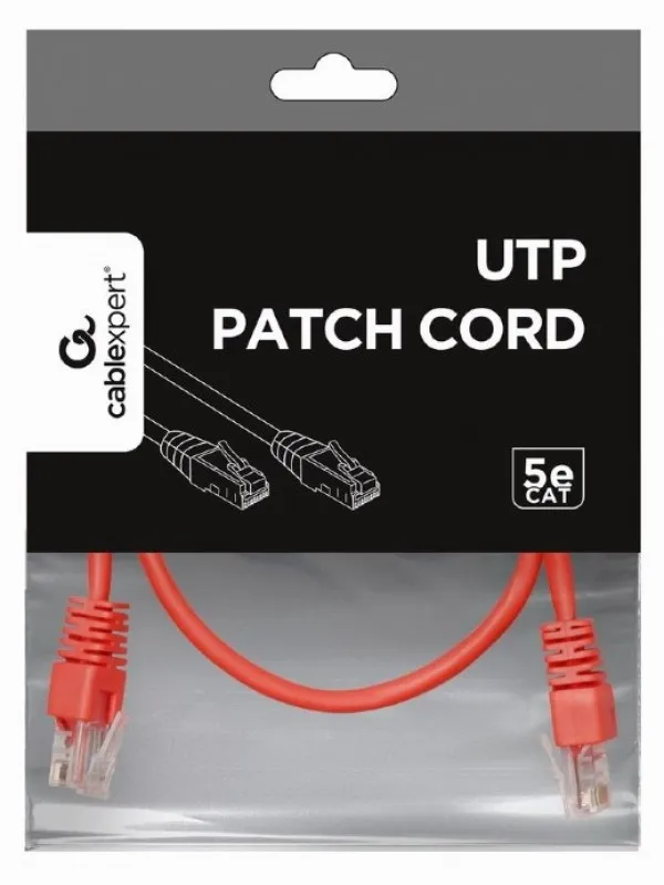 PP12-0.25M/R Gembird Mrezni kabl, CAT5e UTP Patch cord 0.25m red