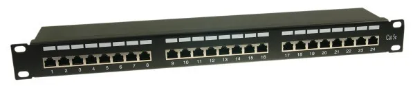 patchcord kabal panel, 24 porta STP 5e 1U