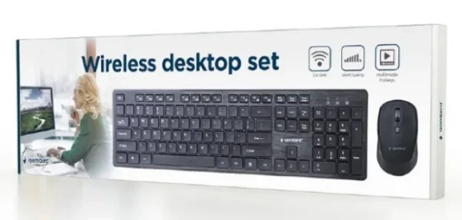 KBS-WCH-04 Gembird tastatura US + bezicni mis USB, US layout