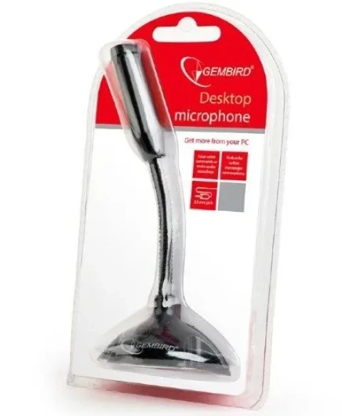 MIC-D-02 * Gembird Desktop mikrofon, savitljivo telo, black, 3.5mm (259)