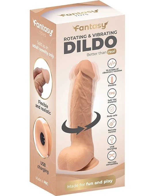 Roto & Vibro Dildo | Rotating & Vibrating Dildo 22 cm