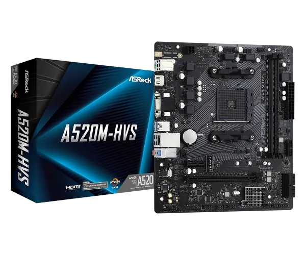 MB AM4 ASRock A520M-HVS 90-MXBE60-A0UAYZÂ Â Â