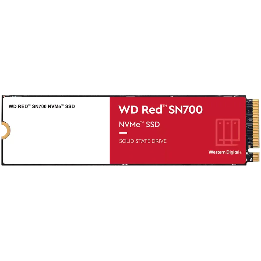 SSD POWERED BY SANDISK NAS WD Red SN700 2TB M.2 2280-S3-M PCIe Gen3 x4 NVMe, Read/Write: 3400/2900 MBps, IOPS 480K/540K, TBW: 2500