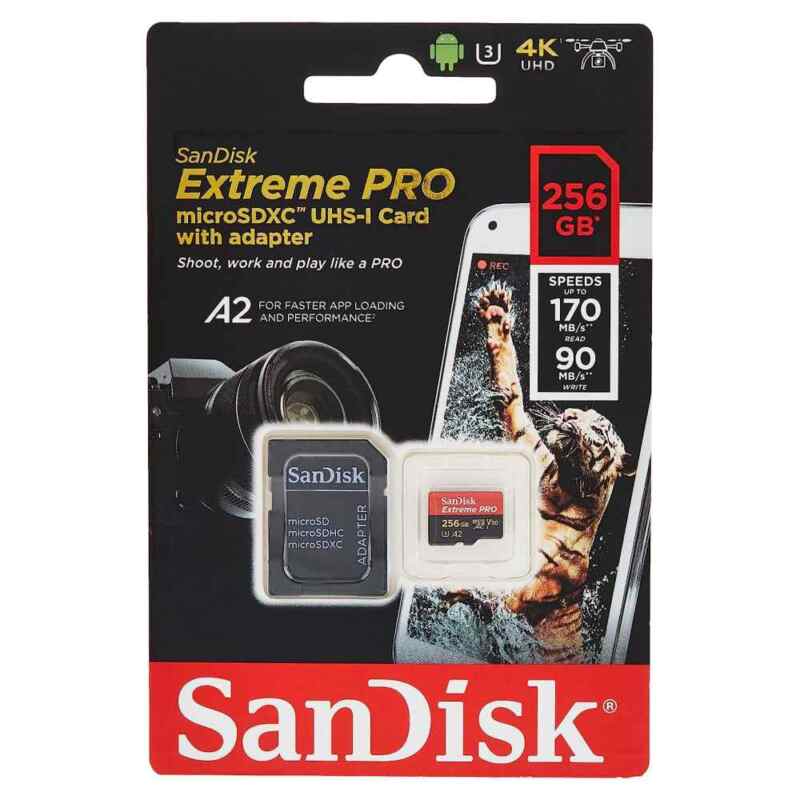 Mem,Kartica SanDisk SDHC 256GB Extreme PRO 4K UHD V30 sa adapterom ZJCN
